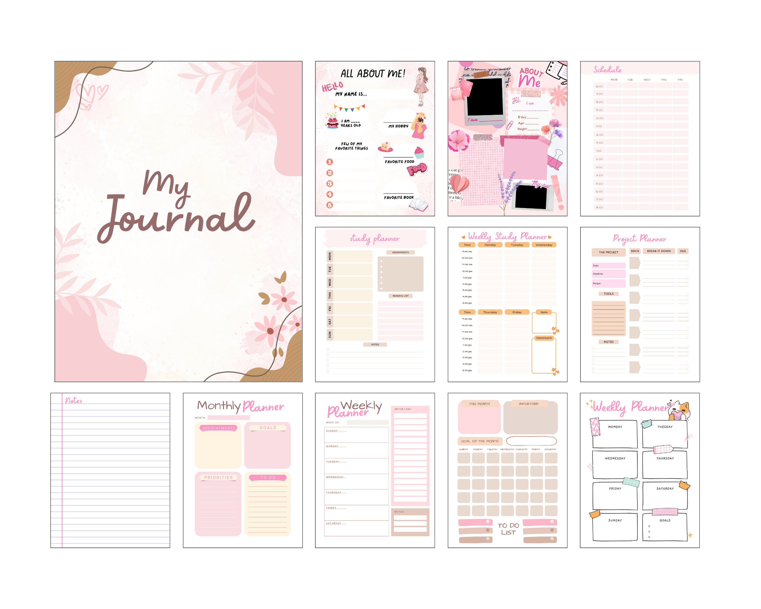 Teen Tween Student Planner and Journal Teen Journal Teen - Etsy