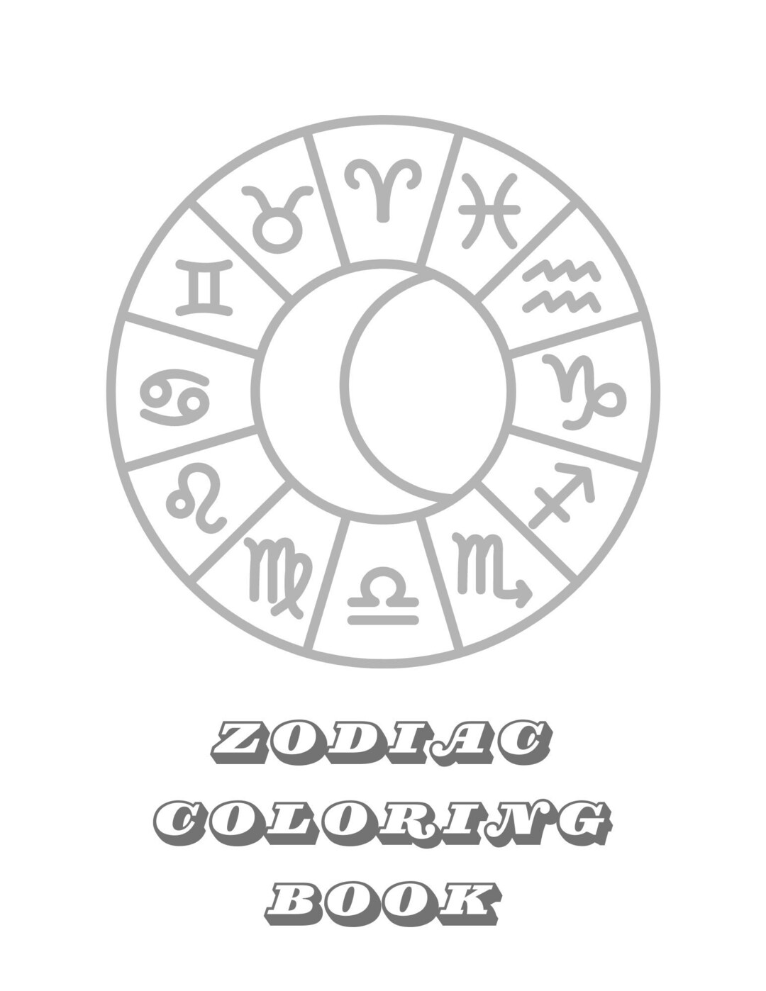 Zodiac Coloring Book - Etsy
