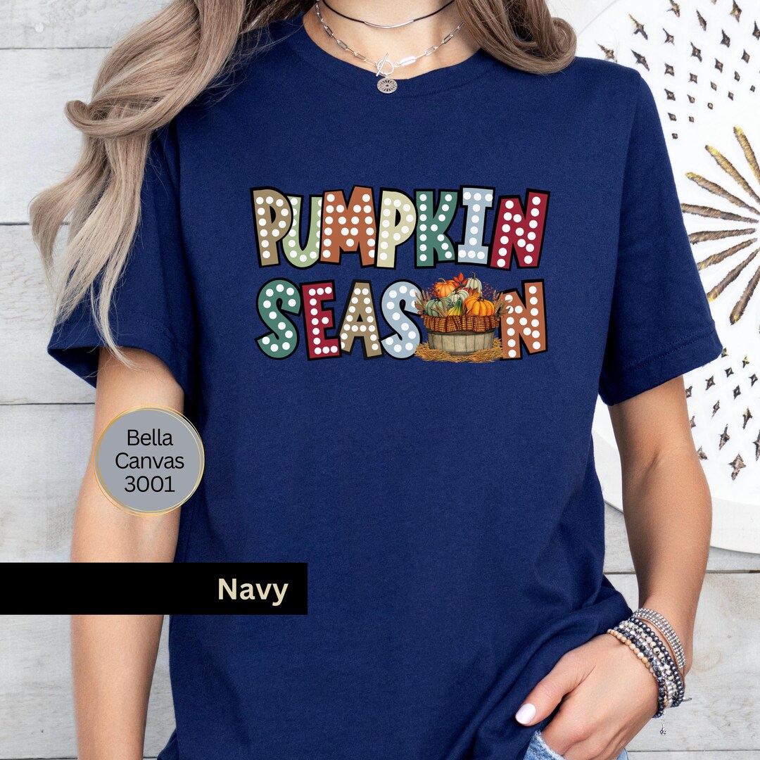 Pumpkin Season T-shirt, Fall Graphic Cute Autumn Shirt, Thanksgiving ...