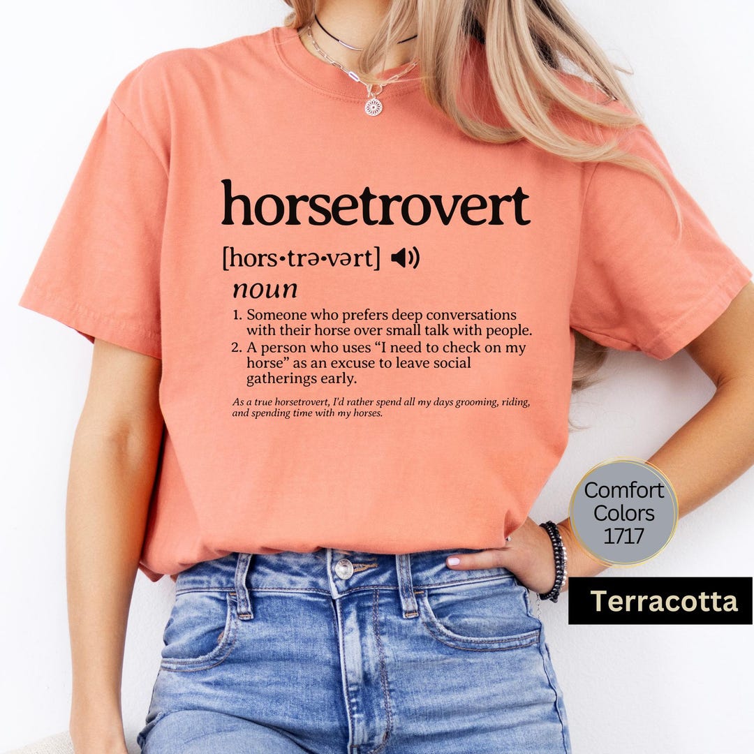 Horsetrovert Definition Shirt, Horse Lover Gift, Equestrian Gift, Horse ...