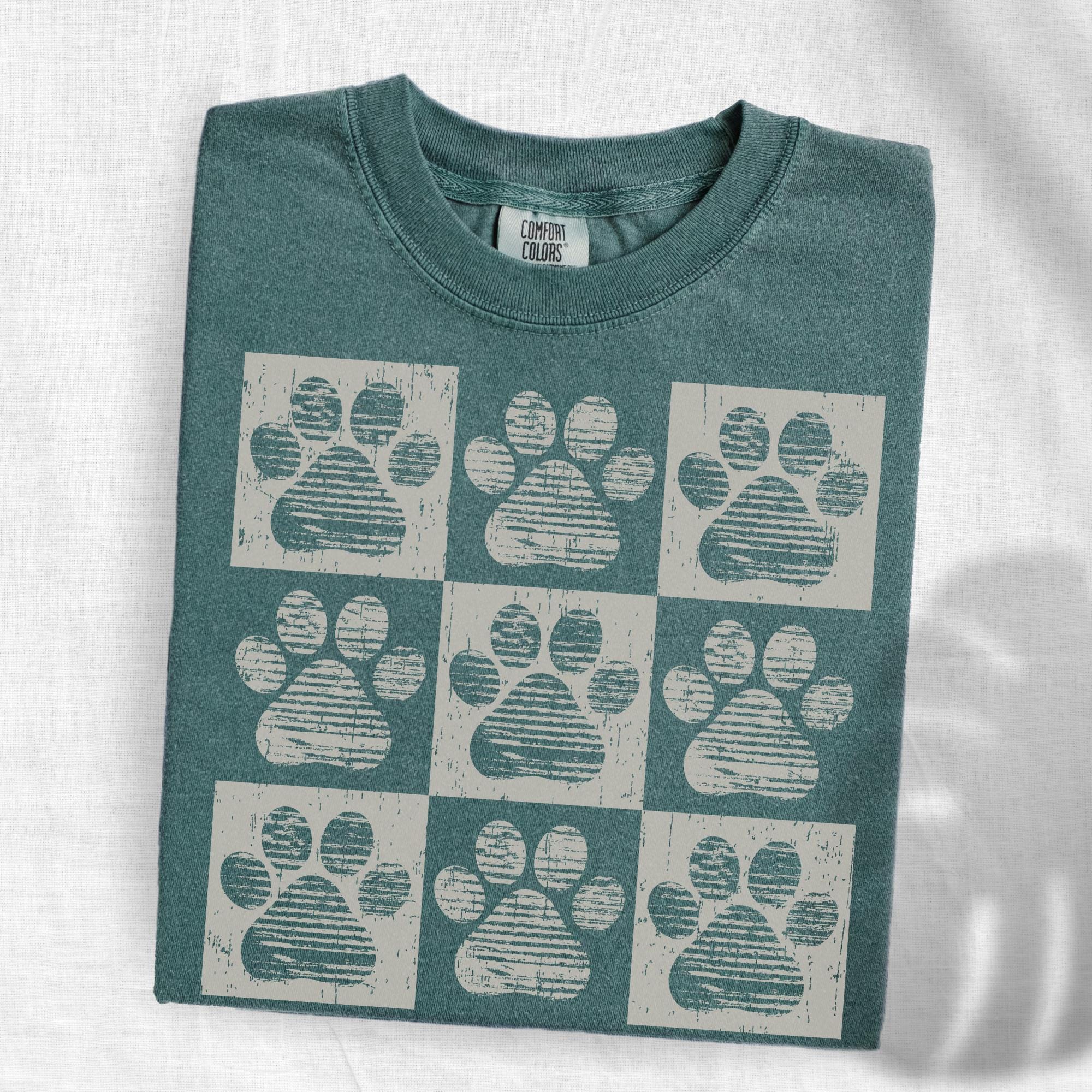 Comfort Colors Dog Paw T-shirt: Rescue Pet Tee, Animal Lover Gift - Etsy