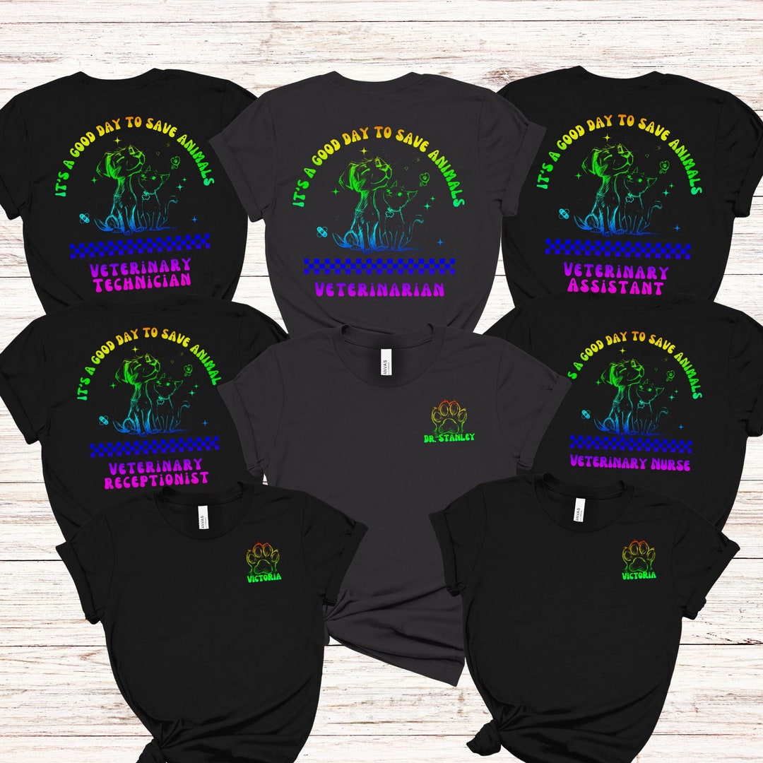 Custom Veterinary Staff Shirts - Personalized Vet Office Tees for ...