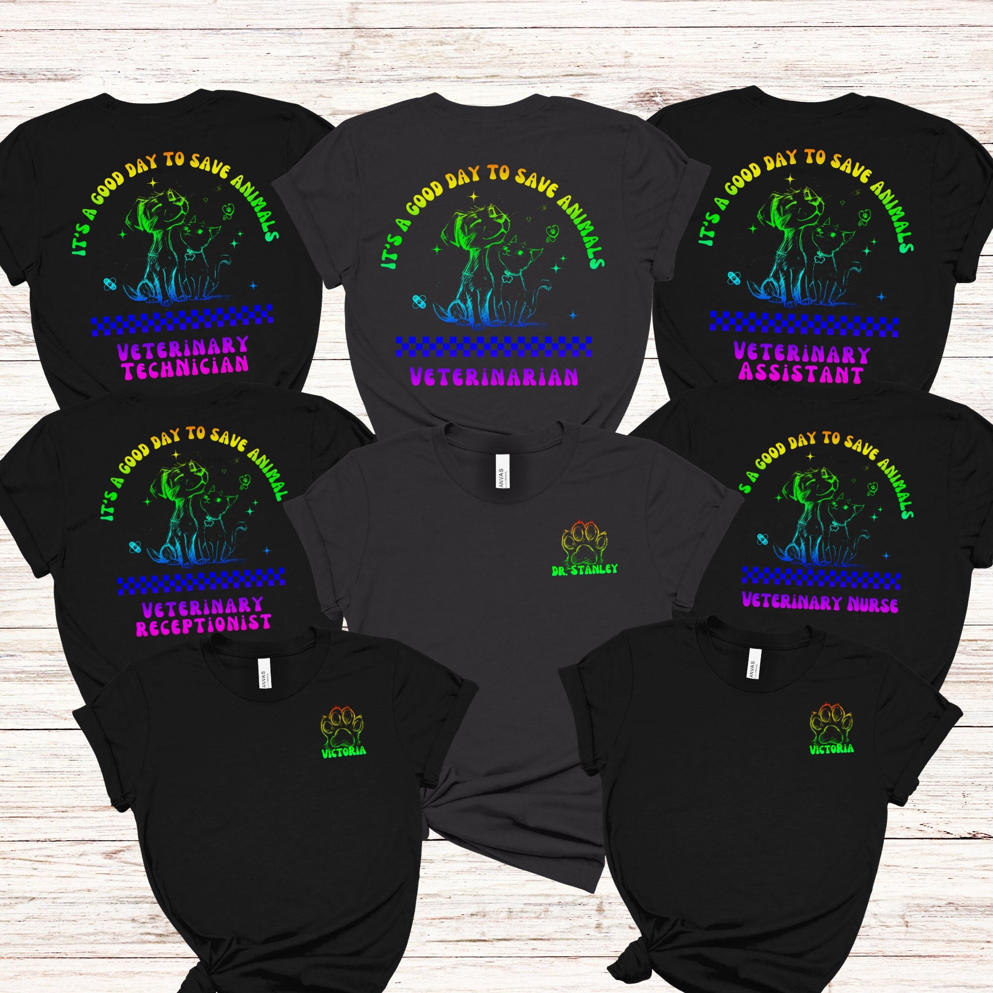 Custom Veterinary Staff Shirts - Personalized Vet Office Tees for ...