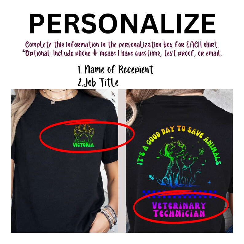 Custom Veterinary Staff Shirts - Personalized Vet Office Tees for ...