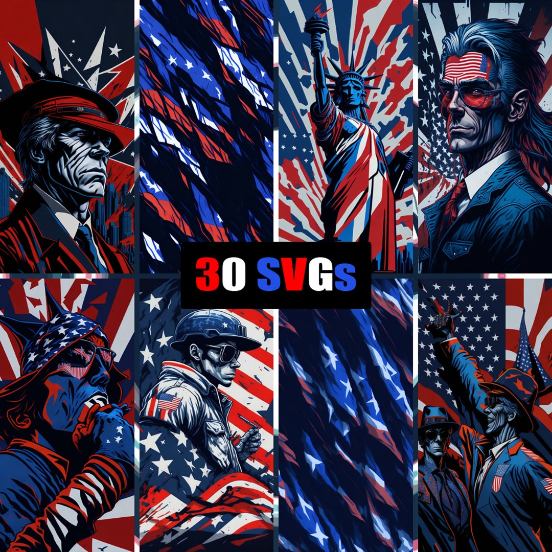 Printable Stars-and Americanflag Printables, Gift for Patriot ...