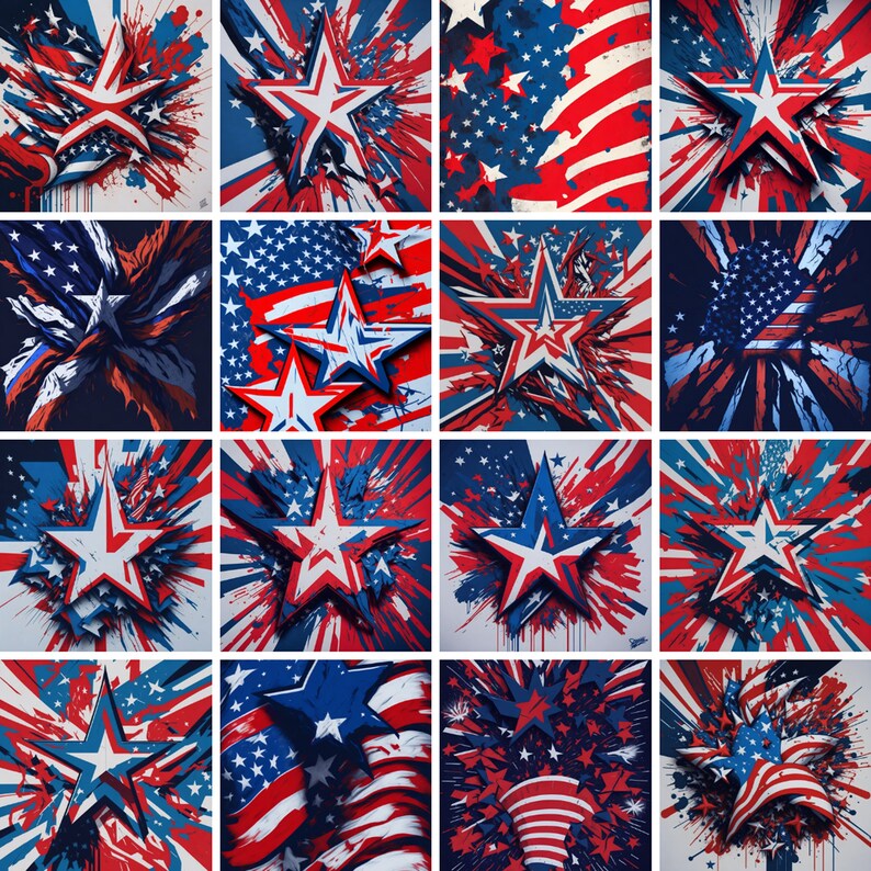 Printable Stars-and Usaflag Printables, Gift for Patriot Patriotism SVG ...