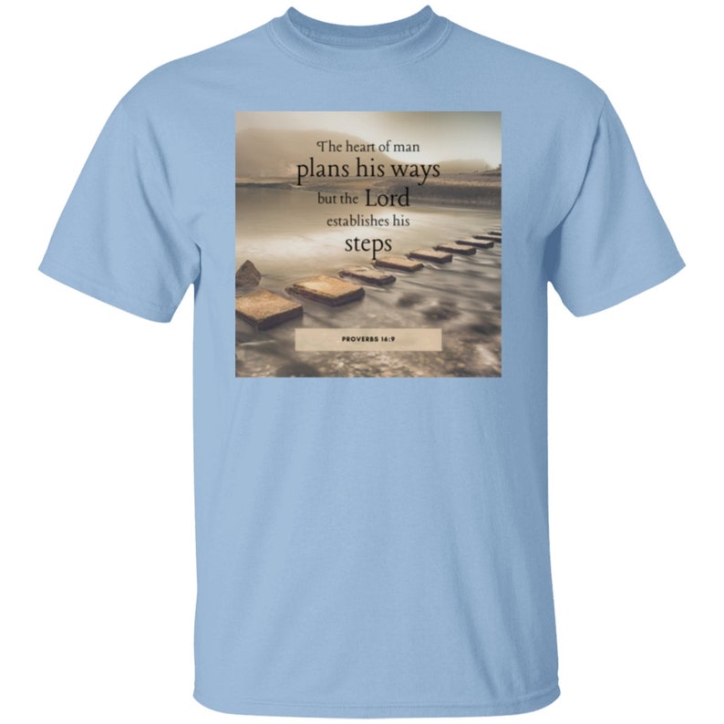 Proverbs 16: 9 Bible Verse T-shirt, Bible Verse Shirt, Christian Shirt ...