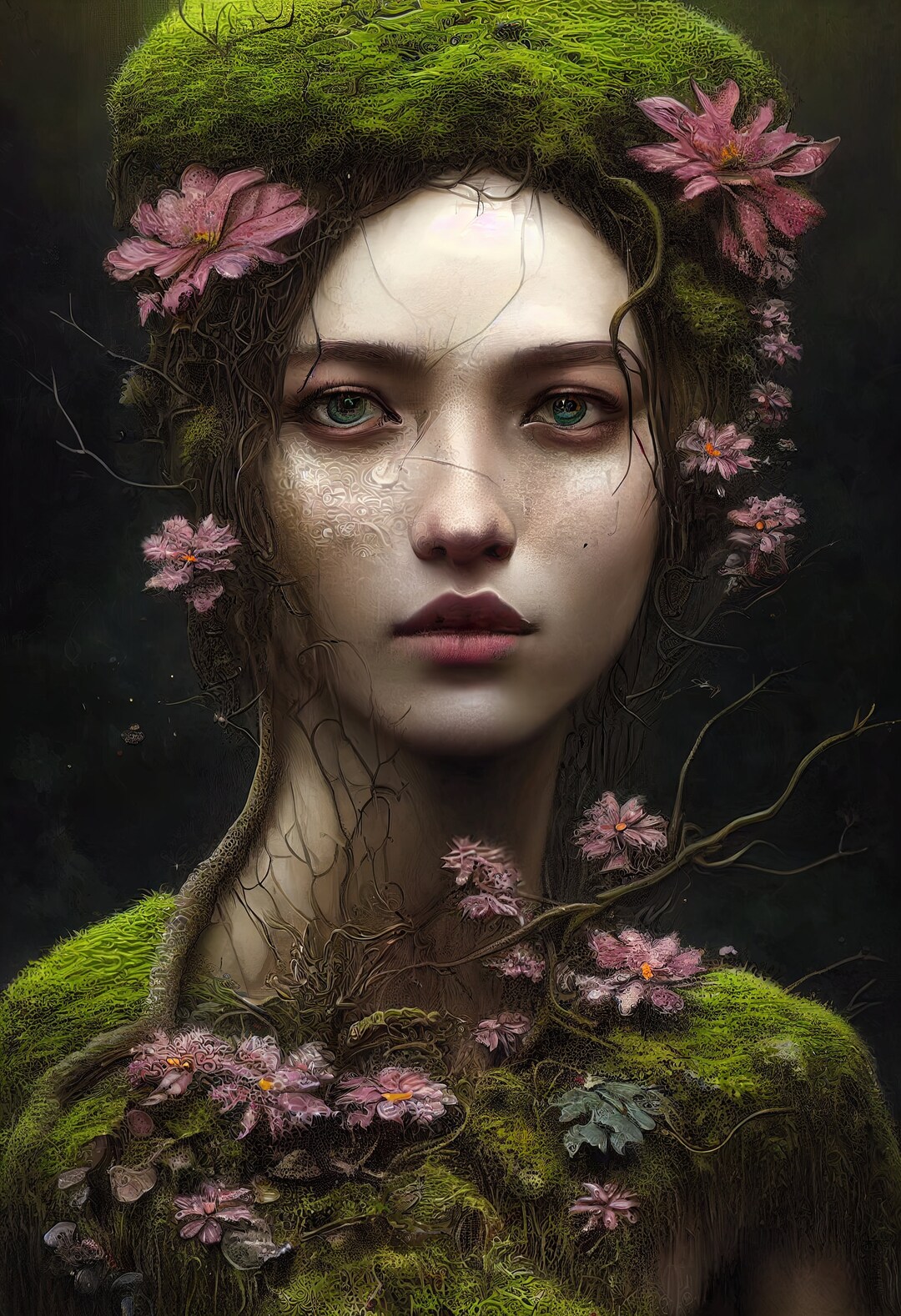 Tree Woman - A1 Size Large Scale Decoupage Paper - Nature, Surreal ...