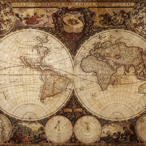 Decoupage Map - Etsy