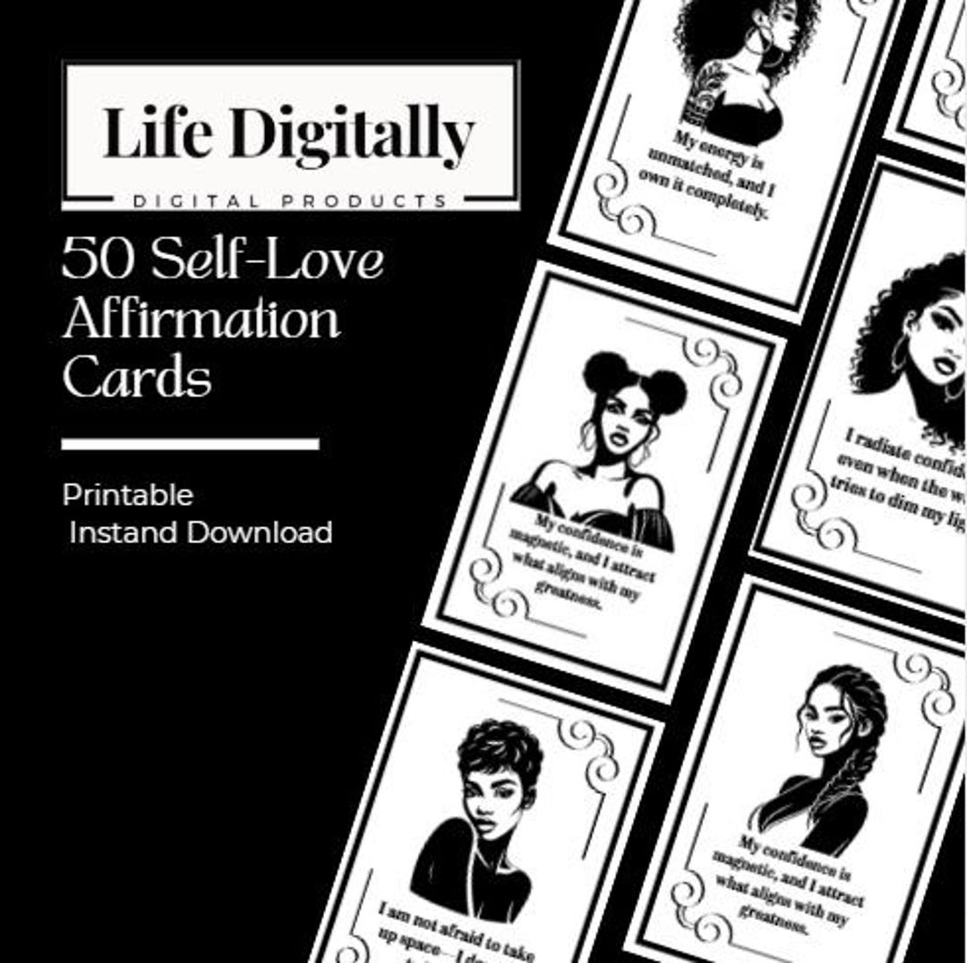 Printable Self-love Affirmation Cards | Empowerment Quotes | Instant ...