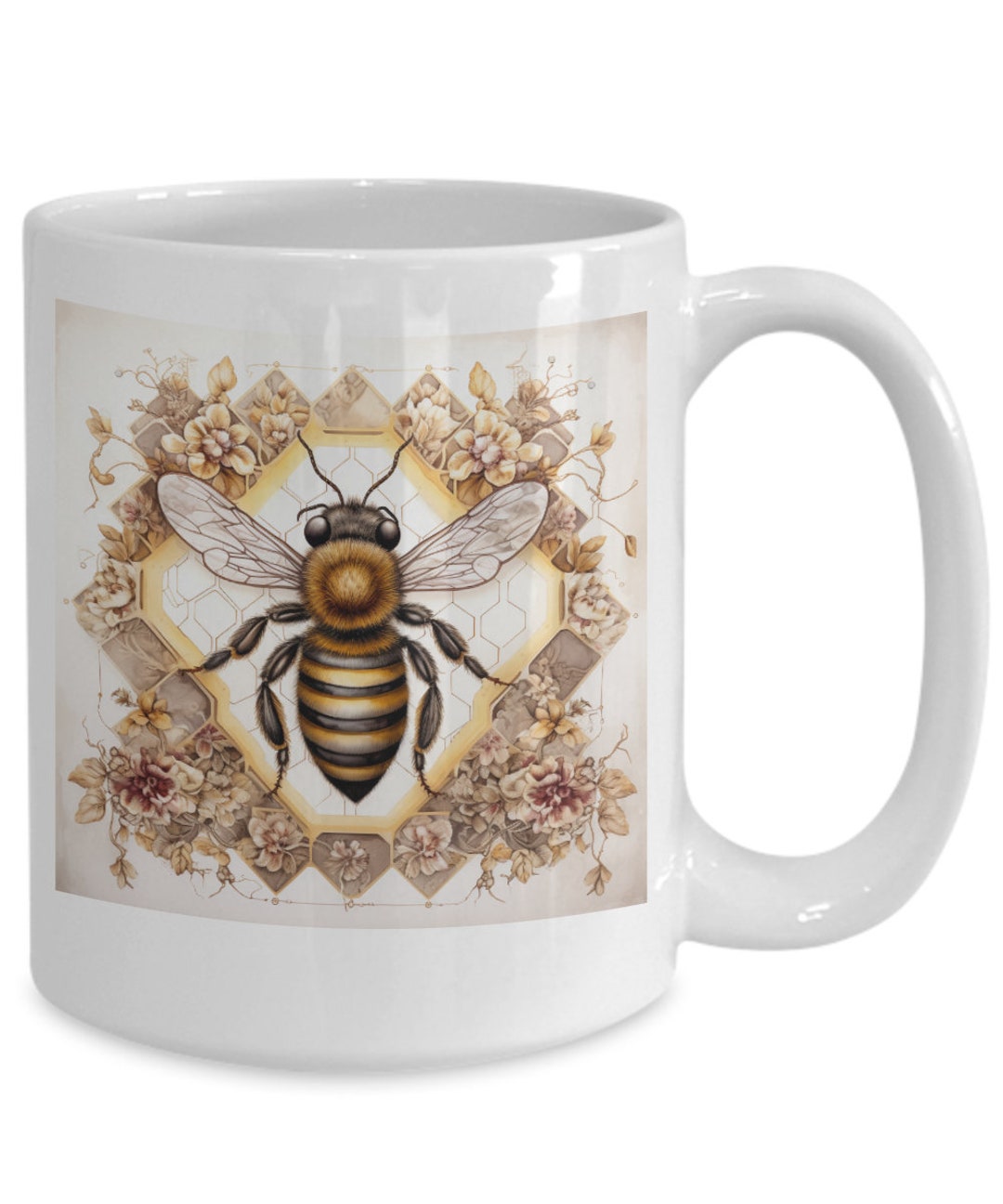 Heartland Hive Coffee Mugs, Honeybee Coffee Mug, Bee Ceramic Mug, Bee ...
