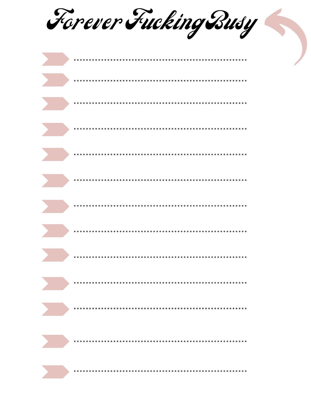 To Do List Sweary to Do List Printable - Etsy