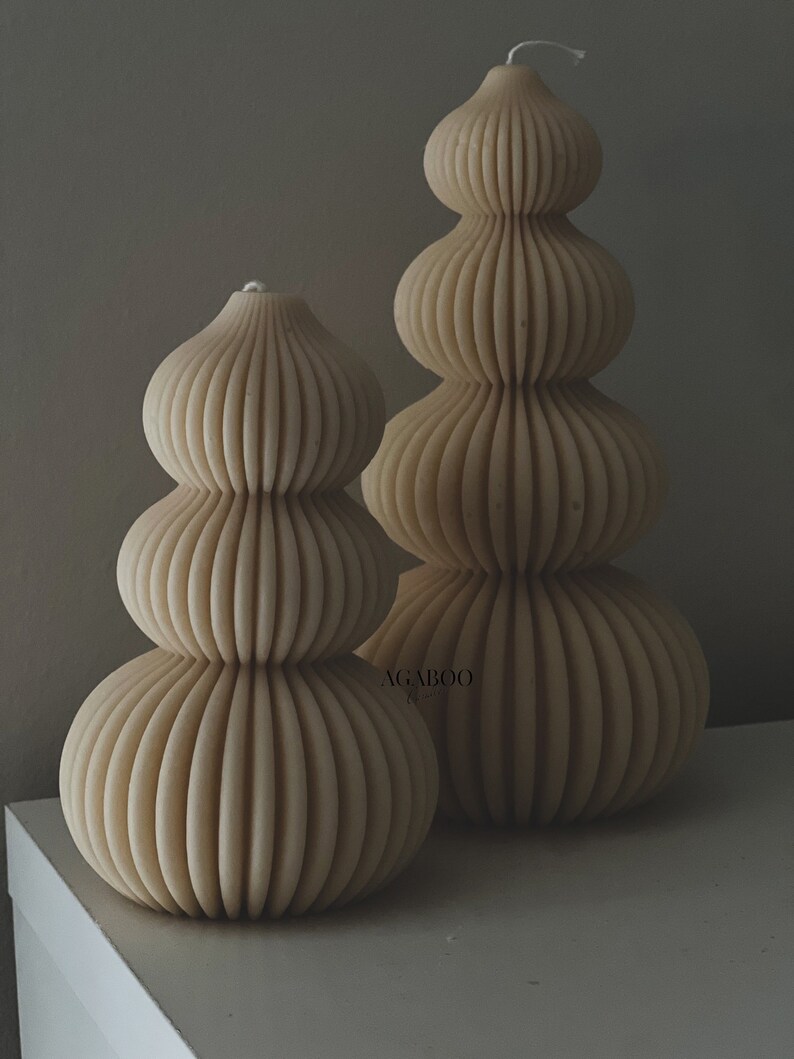 2 Sizes Ball Ribbed Silicone Mold - Mold for Candle, Resin, Cement ...