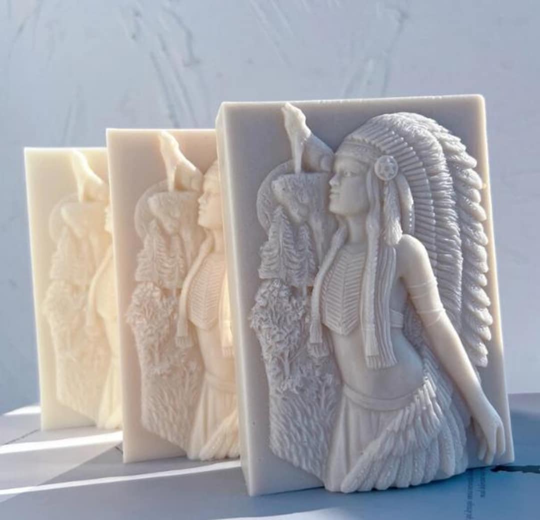 Indian Woman Silicone Mold - Mold for Candle, Resin, Cement, Jesmonite ...