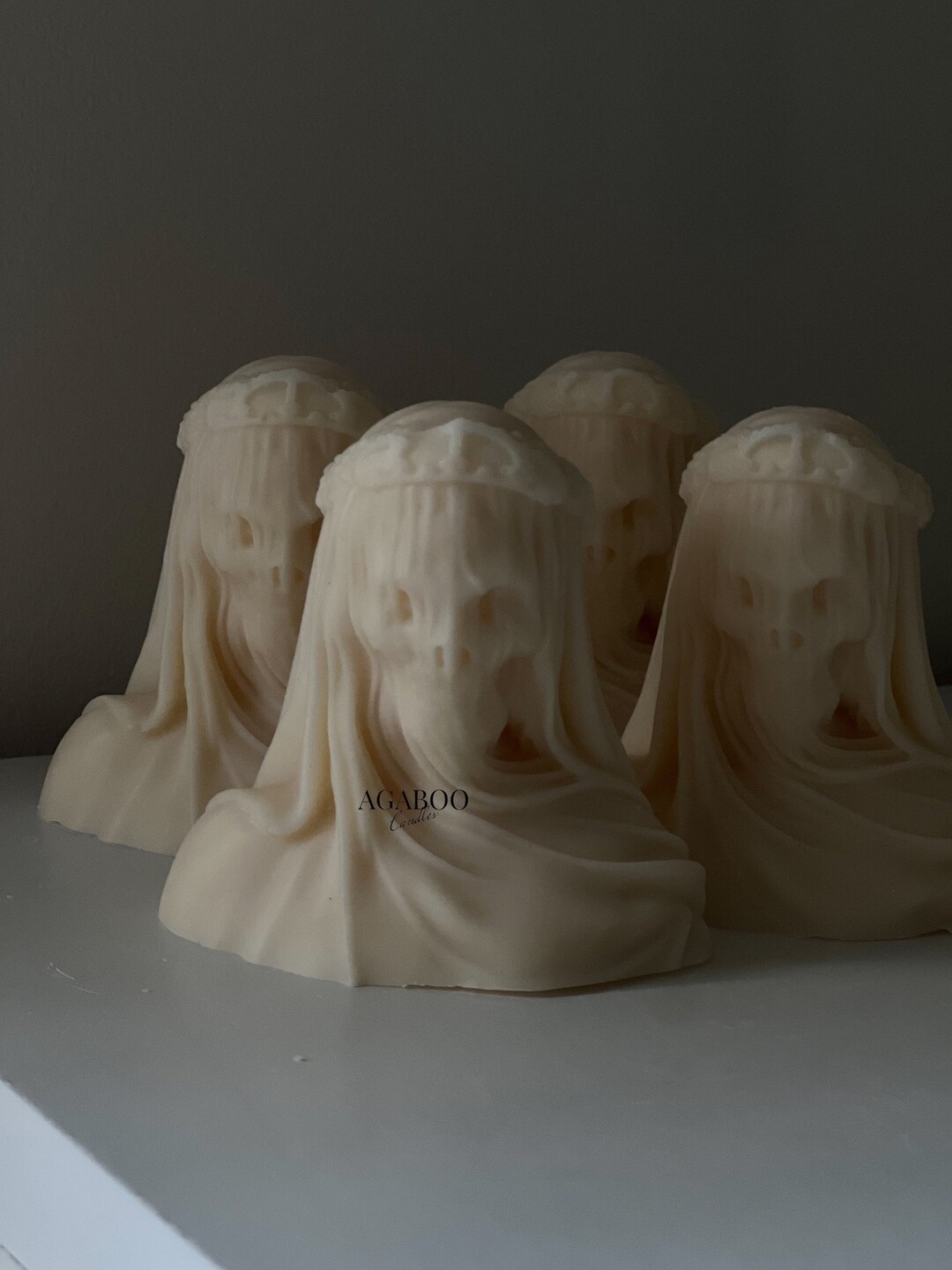 Small Veiled Death Silicone Mould - Mold for Candle, Resin, Cement ...