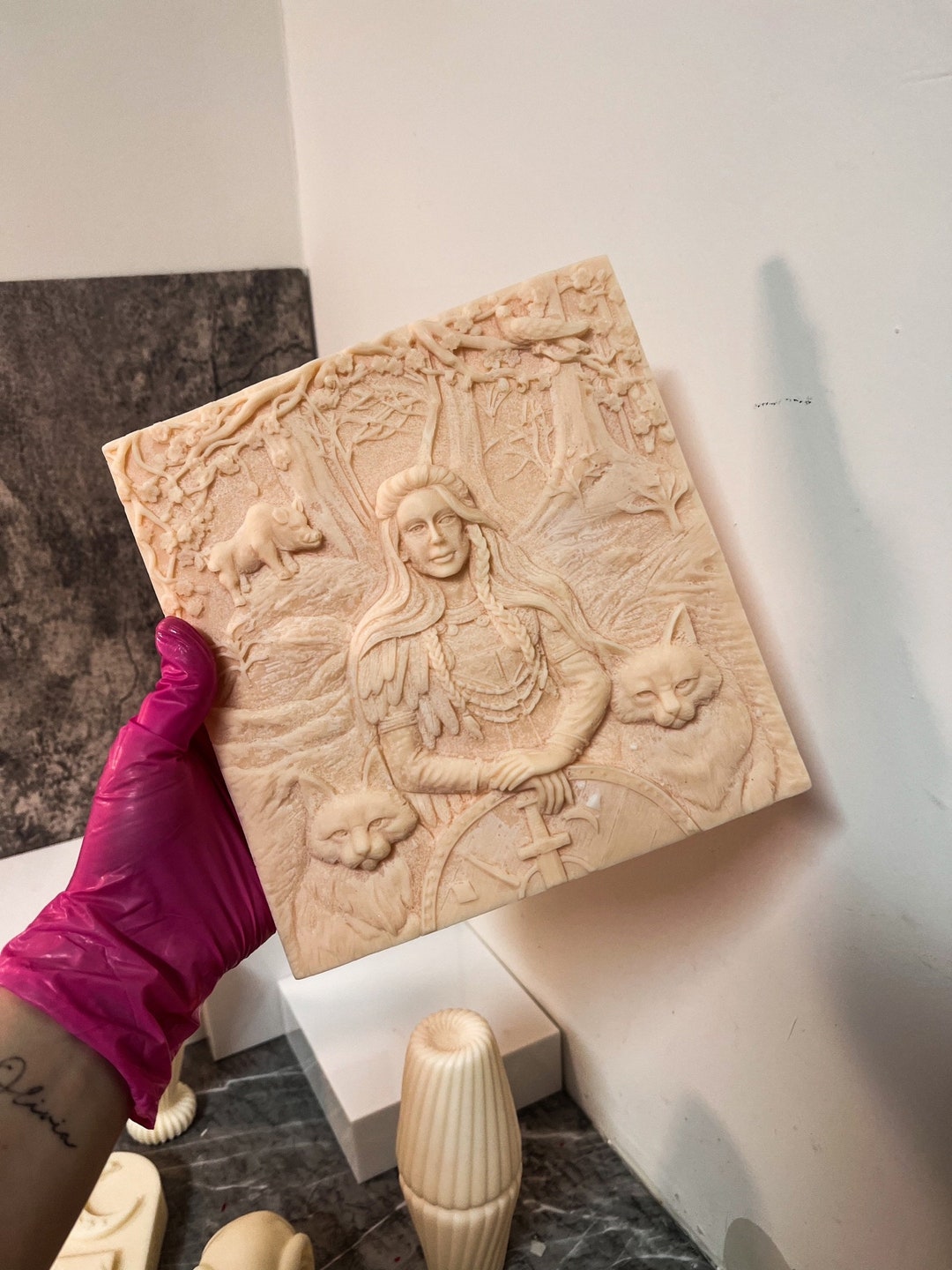 Huge Nordic Statue Silicone Mould - Mold for Candle, Resin, Cement ...