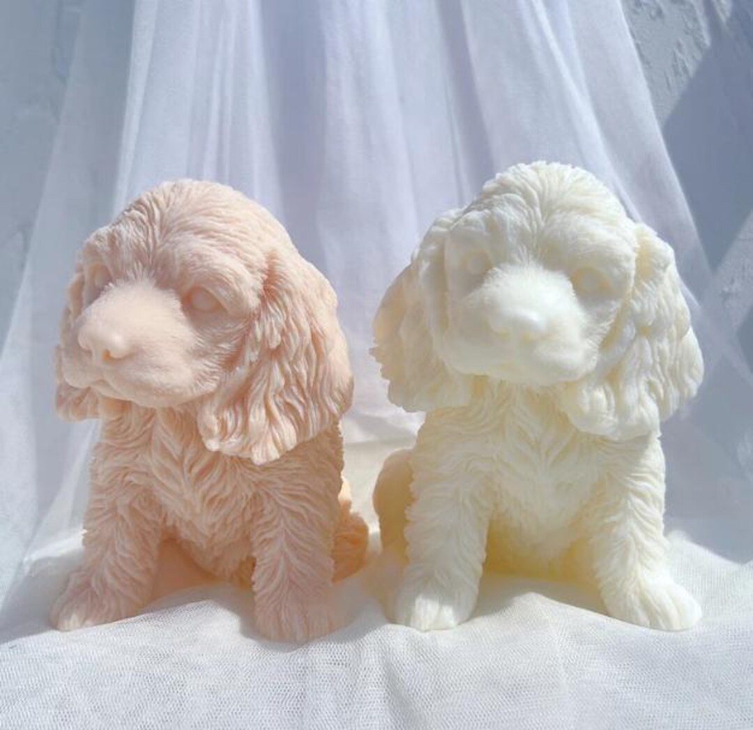 English Cocker Spaniel Puppy Candle Mold, Animal Puppies Soy Wax ...