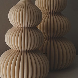 2 Sizes Ball Ribbed Silicone Mold - Mold for Candle, Resin, Cement ...