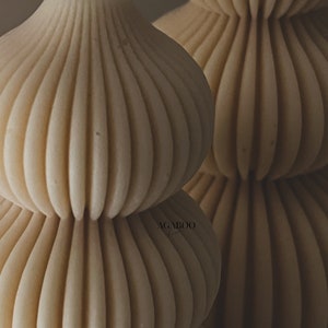 2 Sizes Ball Ribbed Silicone Mold - Mold for Candle, Resin, Cement ...