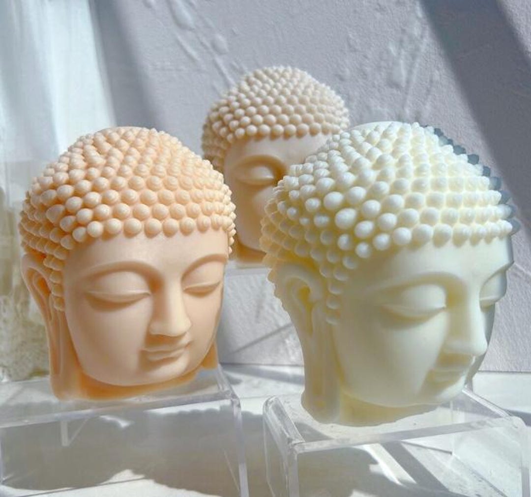 Buddha Statue Silicone Mould - Mold for Candle, Resin, Cement ...