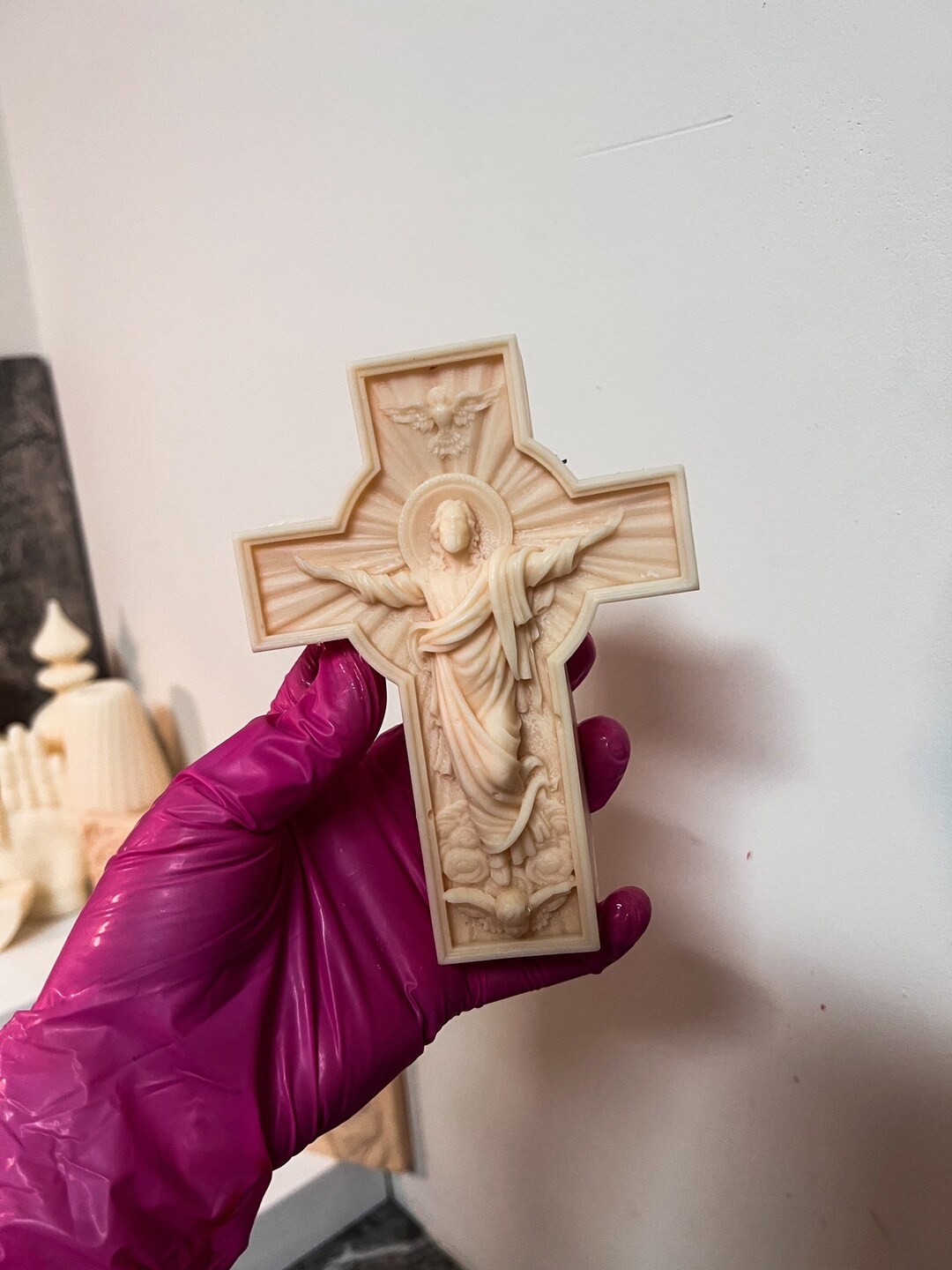 Jesus Statue Silicone Mold - Mold for Candle, Resin, Cement, Jesmonite ...