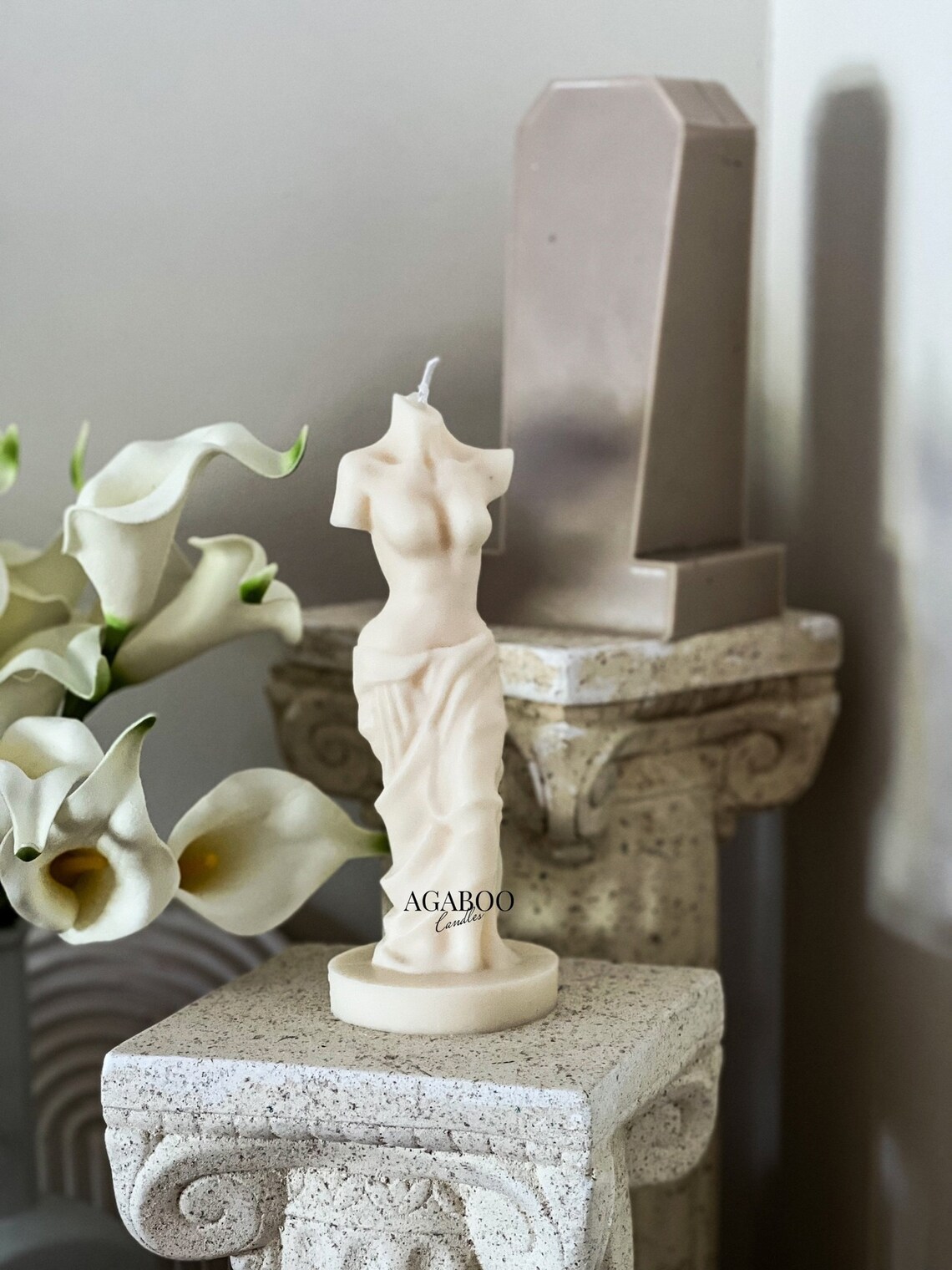Greek Goddess Statue Silicone Mould - Mold for Candle, Resin, Cement ...