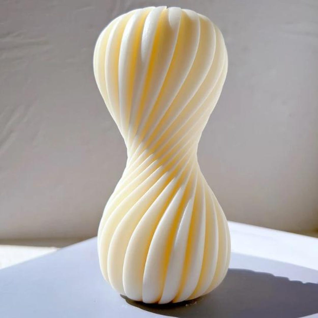 Pillar Spiral Candle Silicone Molds, Wave Twirl Taper Spiral Candles ...
