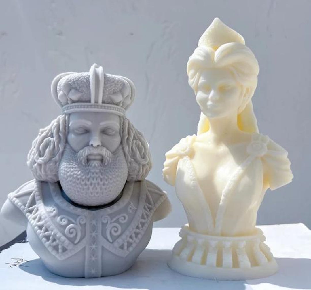 King Queen Silicone Mould - Mold for Candle, Resin, Cement, Jesmonite ...