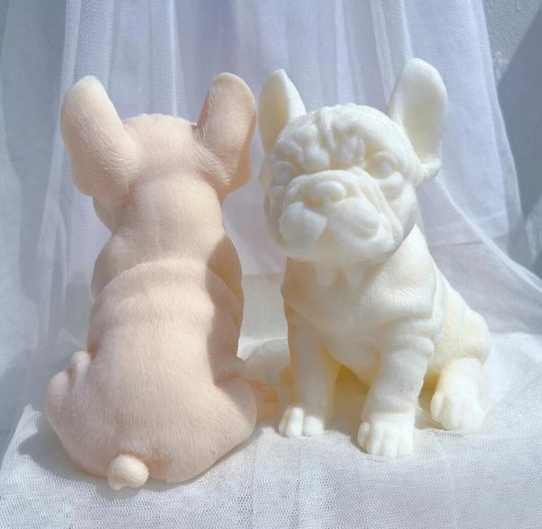 Frenchie Dog Bulldog Silicone Mold - Mold for Candle, Resin, Cement ...