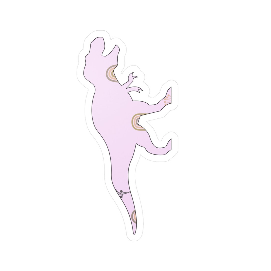 Pink and Rainbow T-rex Vinyl Decals - Etsy