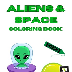 Aliens & Space Coloring Book - Etsy