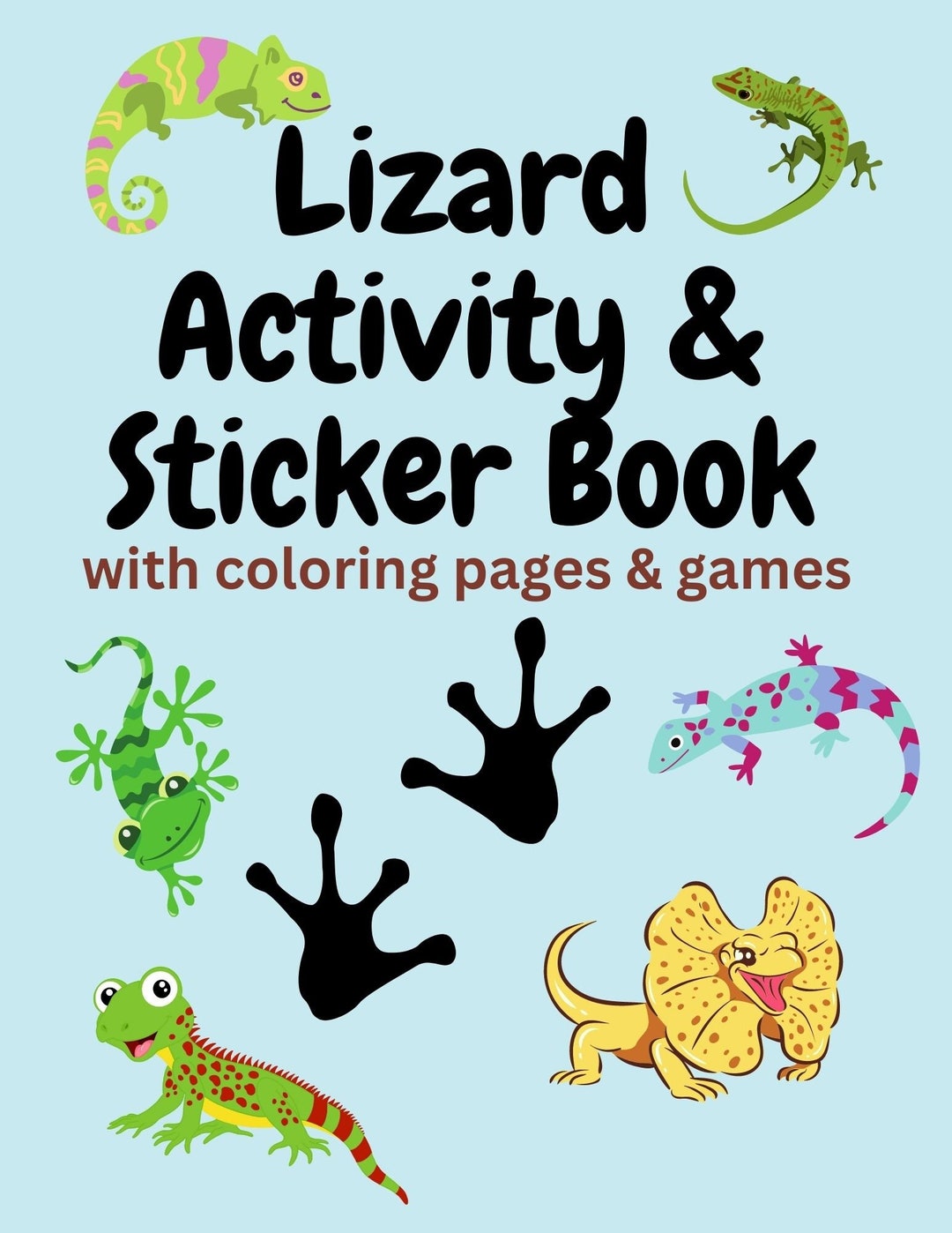 LIZARD ACTIVITY & STICKER Books With Coloring Pages and Games - Etsy