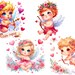 Baby Cupid Clipart Saint Valentine Angel Clipart Bundle Goddesses Art ...