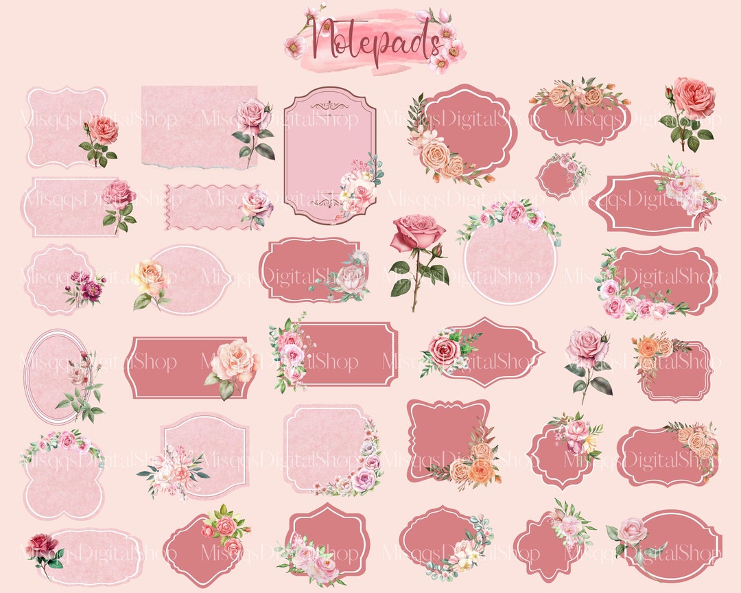 Aesthetic Vintage Digital Sticker Pack Digital Clipart for Planner ...
