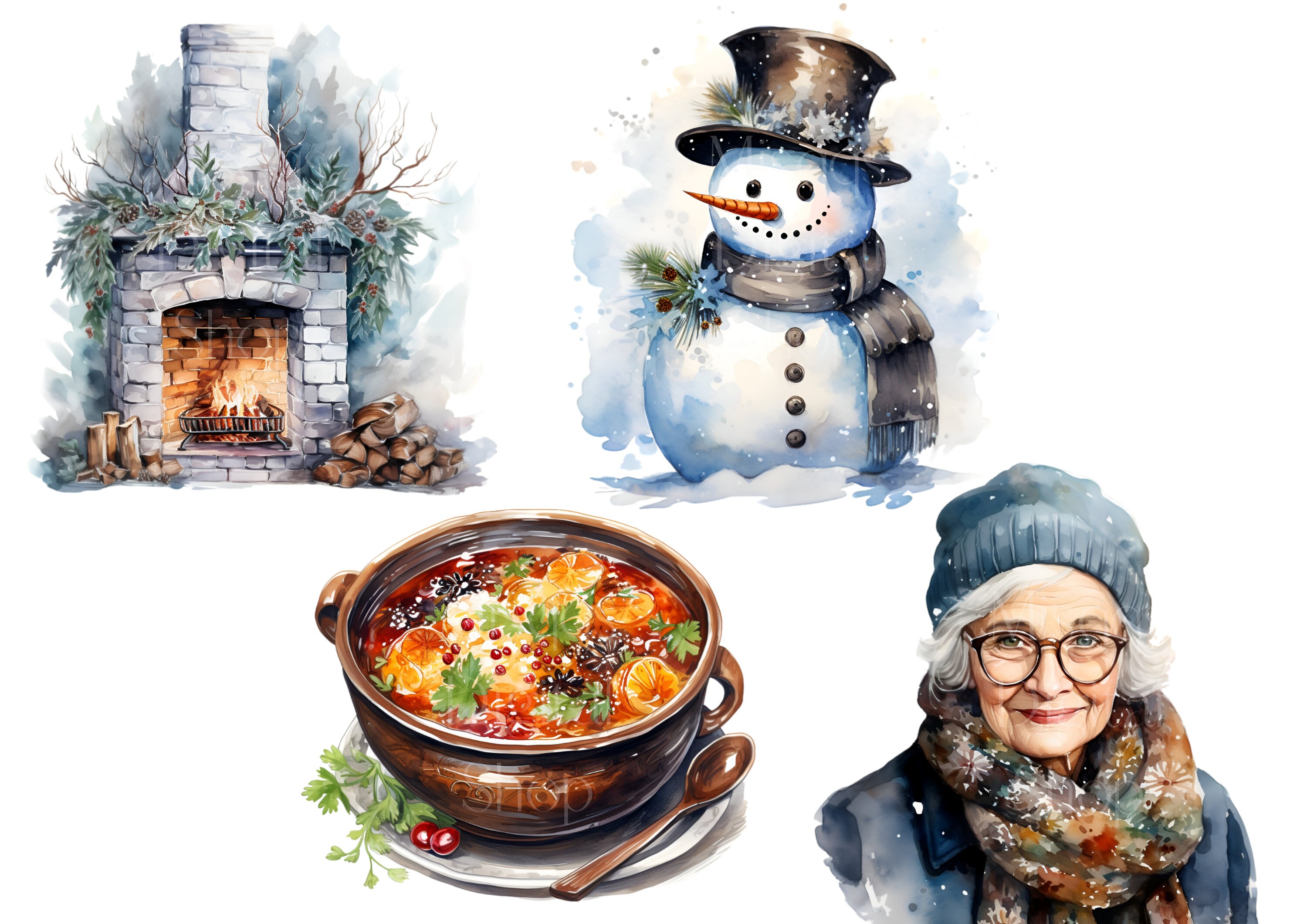 Cozy Winter Clipart for Scrapbooking Winter Art Journal Clipart Bundle ...