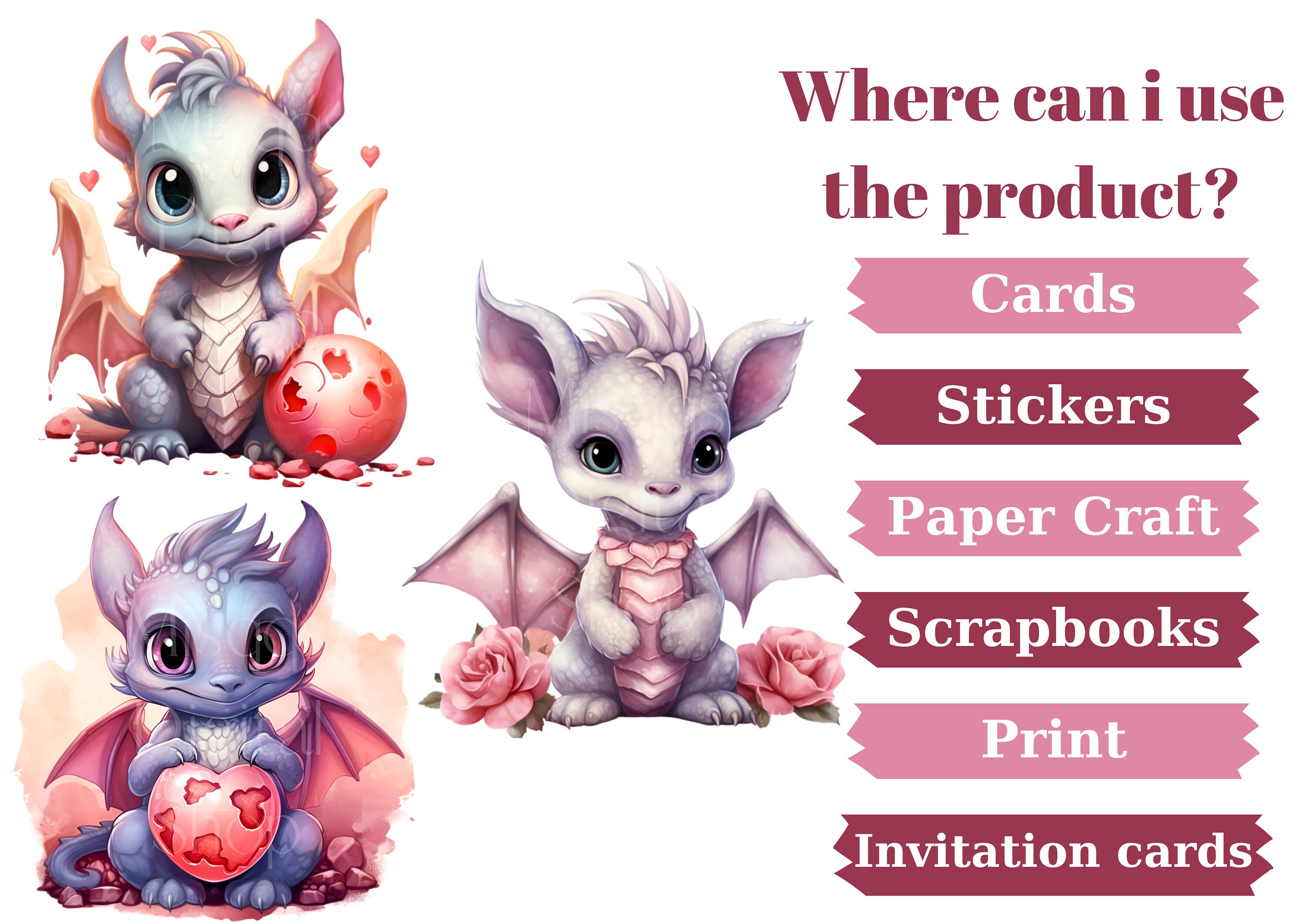 Love Dragon Clipart Valentines Day Dragon Egg Fantasy Art Valentines ...