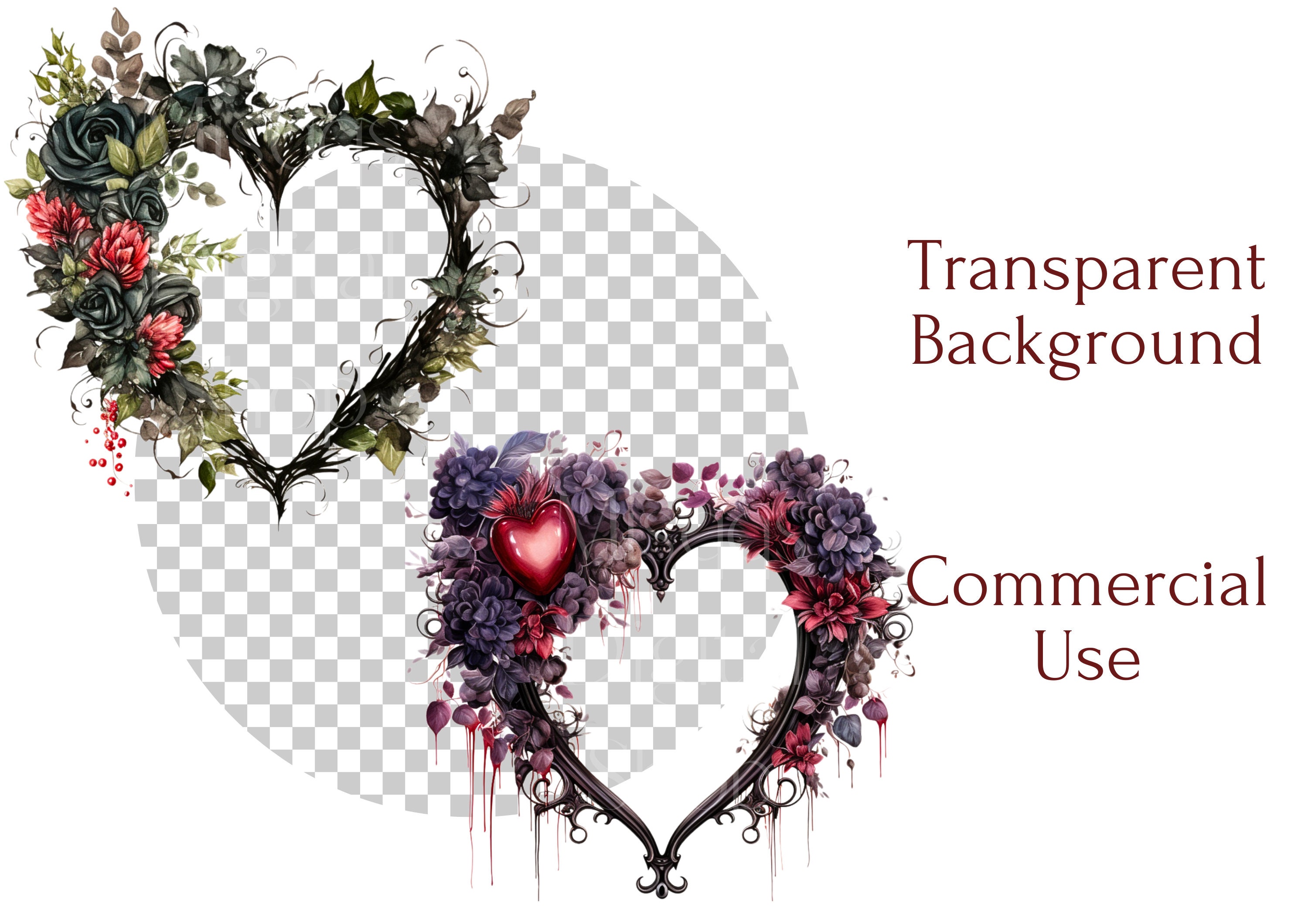 Gothic Valentines Day Frame Png Gothic Art Heart Frame Spooky Valentine ...