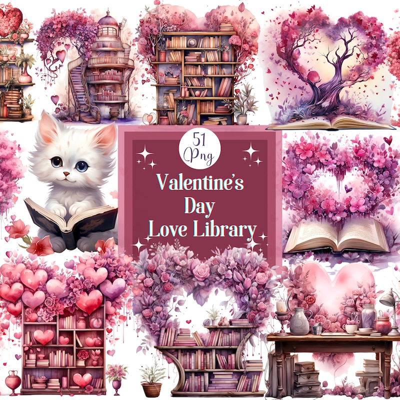 Librarian Valentine - Etsy