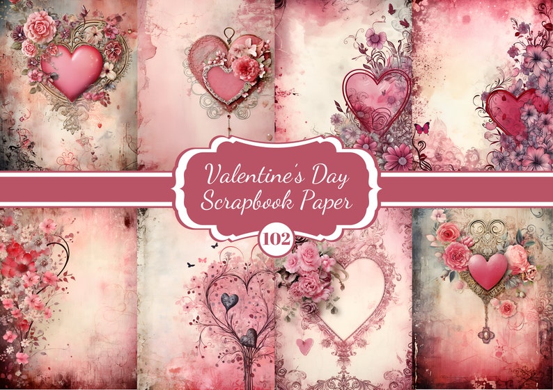 Valentine Scrapbook Paper Craft Supplies Valentine Printable Valentines ...