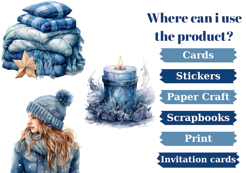 Cozy Winter Clipart for Scrapbooking Winter Art Journal Clipart Bundle ...