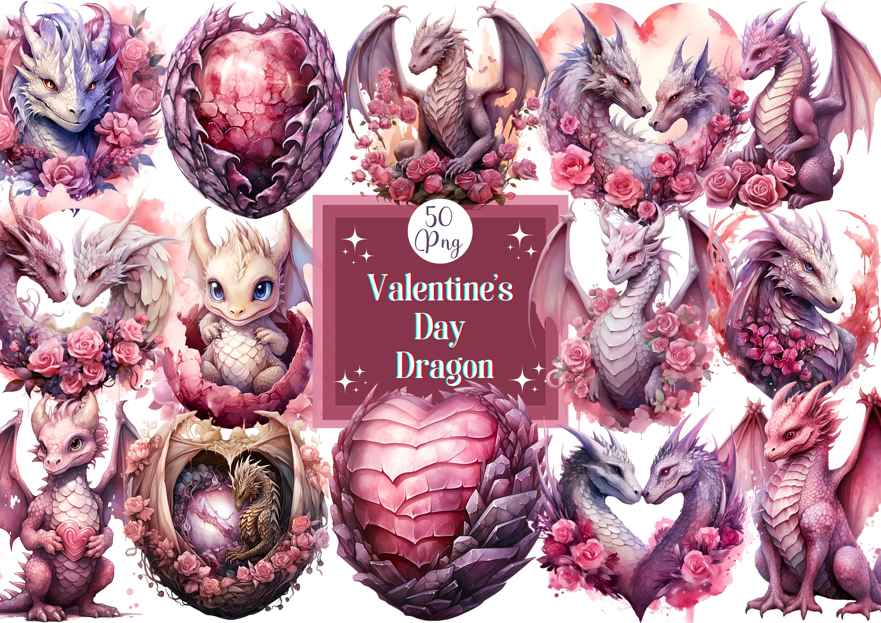 Love Dragon Clipart Valentines Day Dragon Egg Fantasy Art Valentines ...