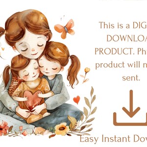 Watercolor Happy Mothers Day Clipart Bundle Boho Mothers Day Scenes ...