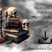 Watercolor Gothic Skull Library Clipart: Mystical Planner Stickers ...