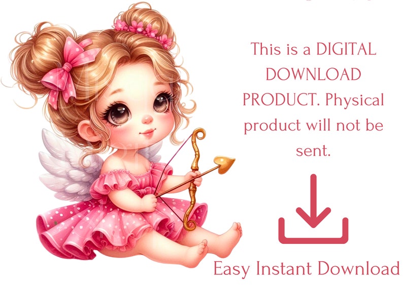 Baby Cupid Clipart Saint Valentine Angel Clipart Bundle Goddesses Art ...