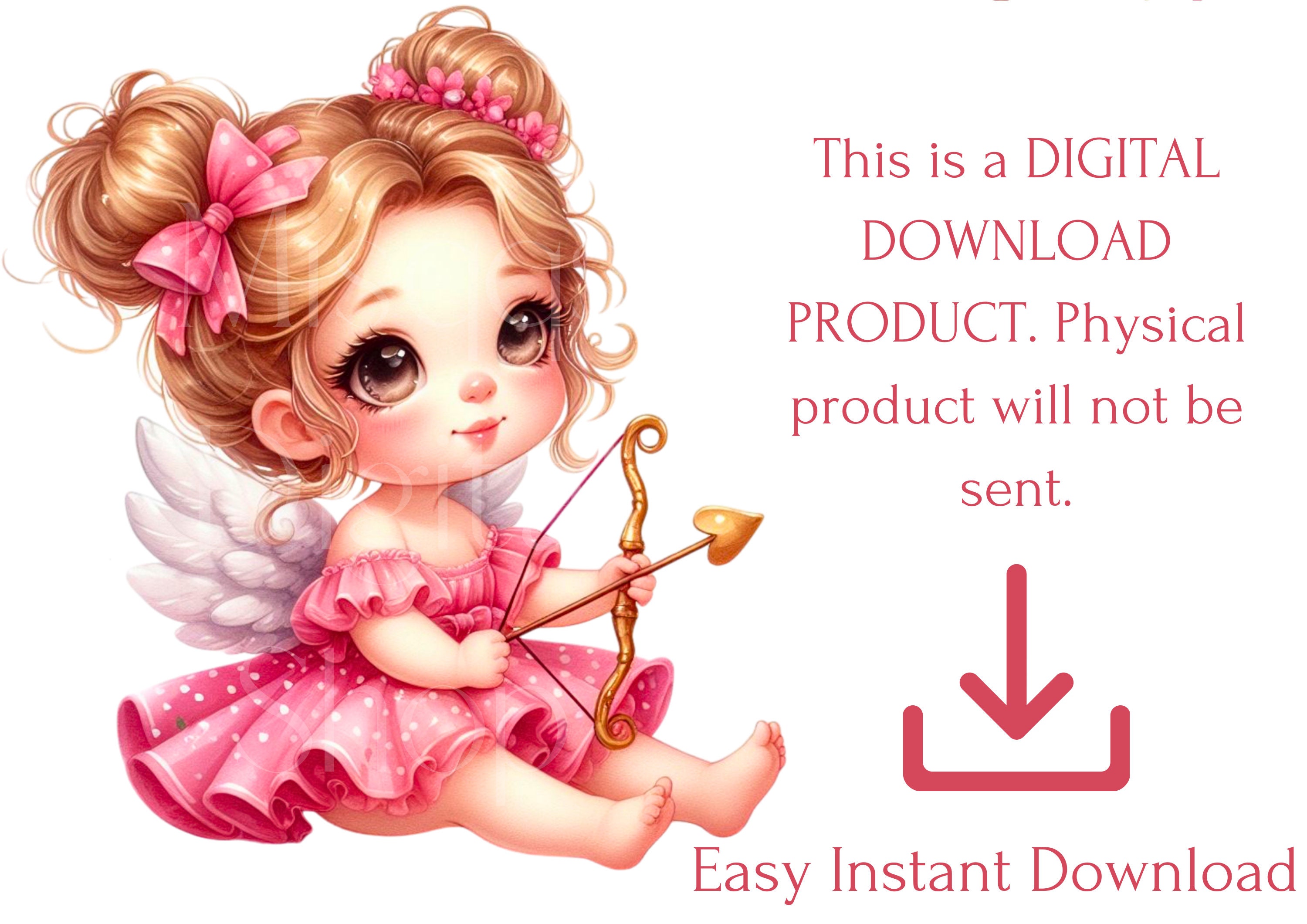 Baby Cupid Clipart Saint Valentine Angel Clipart Bundle Goddesses Art ...