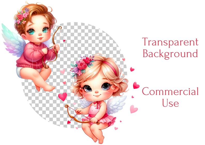 Baby Cupid Clipart Saint Valentine Angel Clipart Bundle Goddesses Art ...