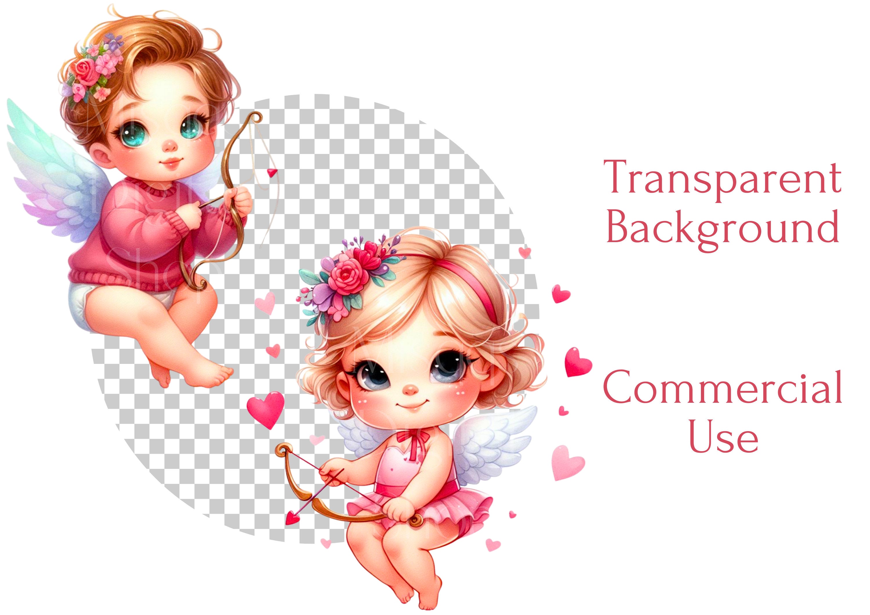 Baby Cupid Clipart Saint Valentine Angel Clipart Bundle Goddesses Art ...