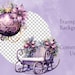 Watercolor Purple Christmas Clipart Bundle: Holiday Graphics (digital ...