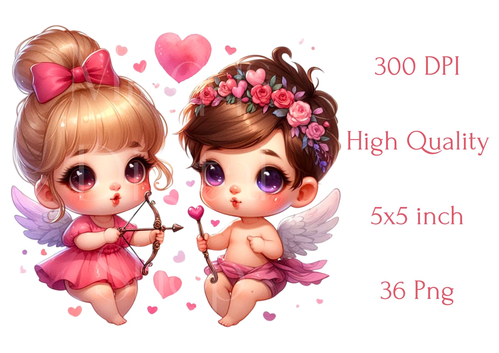 Baby Cupid Clipart Saint Valentine Angel Clipart Bundle Goddesses Art ...