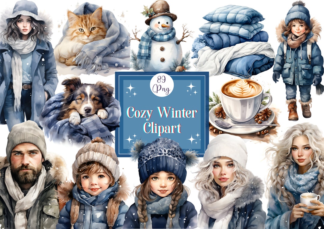 Cozy Winter Clipart for Scrapbooking Winter Art Journal Clipart Bundle ...
